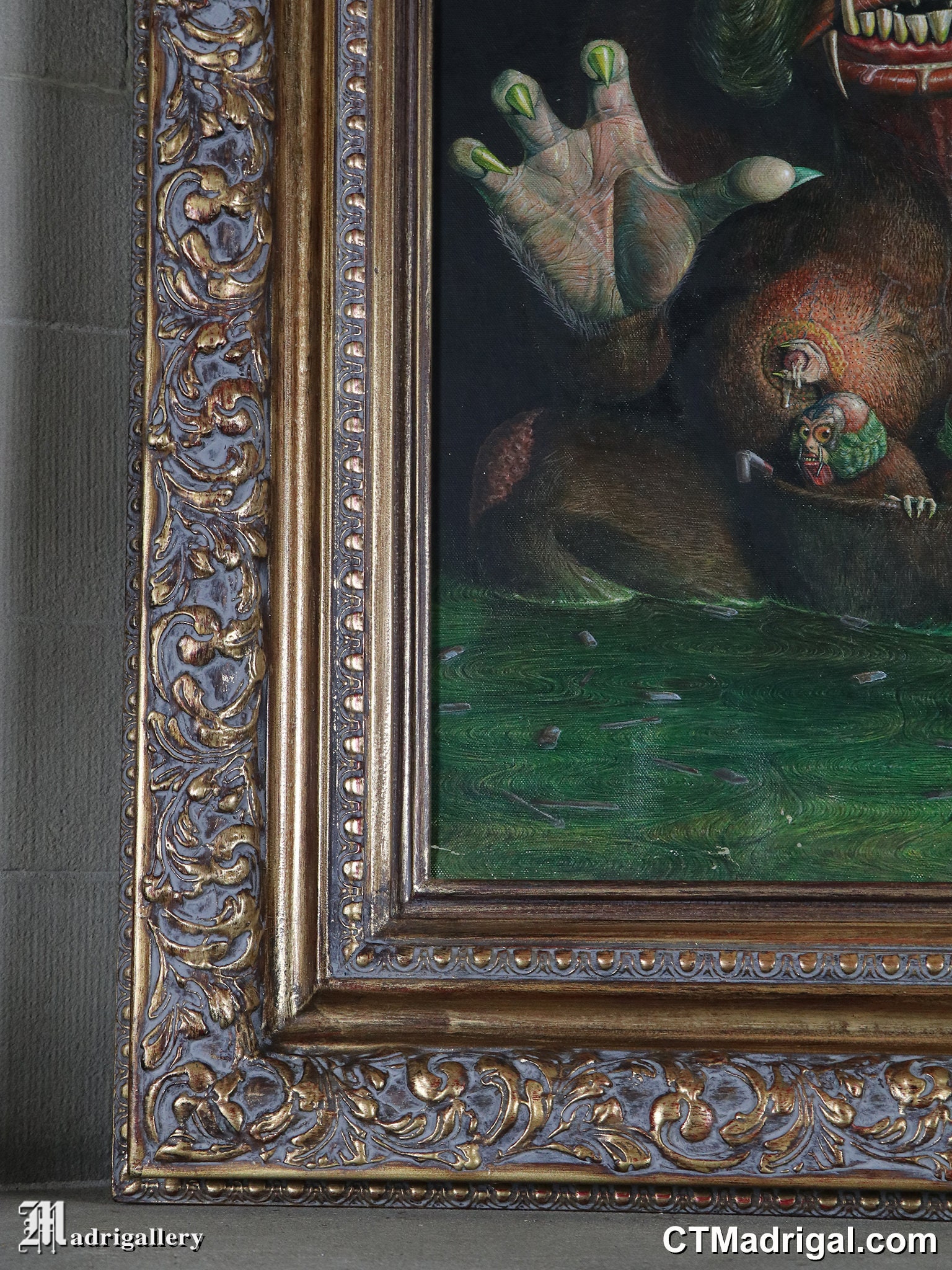 Huge Old Surreal Painting Oil Portrait Painting Surrealist Monster ...