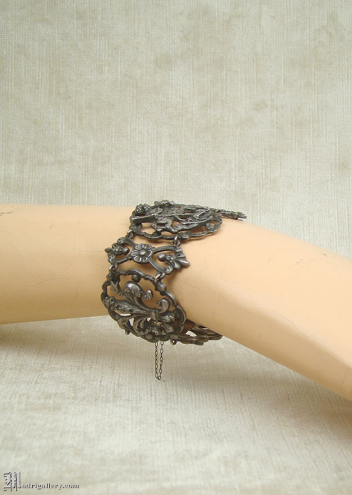 Antique Silver Bracelet, Figural Panels, Renaissance Revival, Saint ...