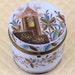 Antique French Opaling Glass Box, Hand Painted Enameled Dresser Jar ...