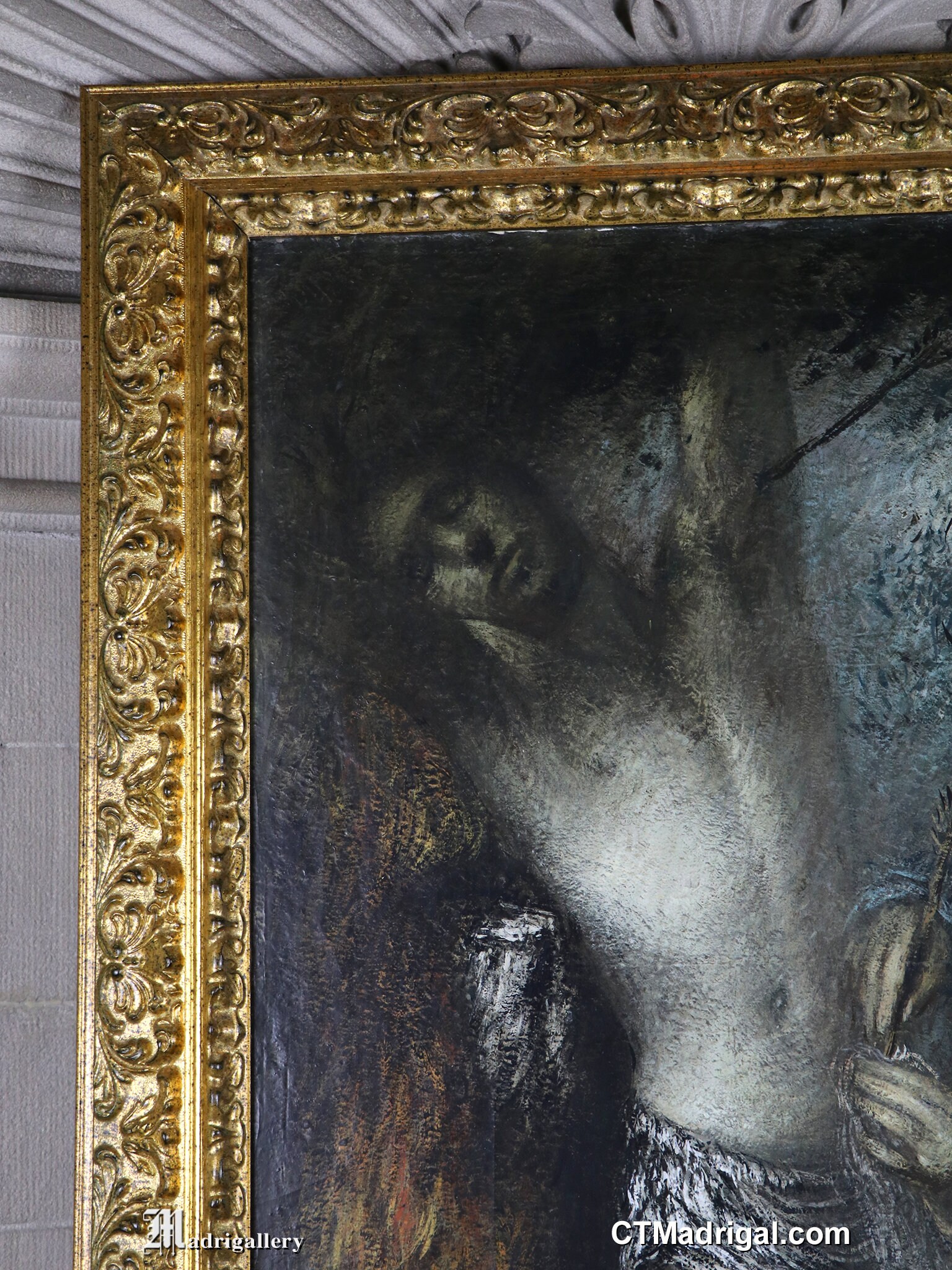 1935 Painting Saint Sebastian by Alfons Graber, Oil on Canvas Portrait ...