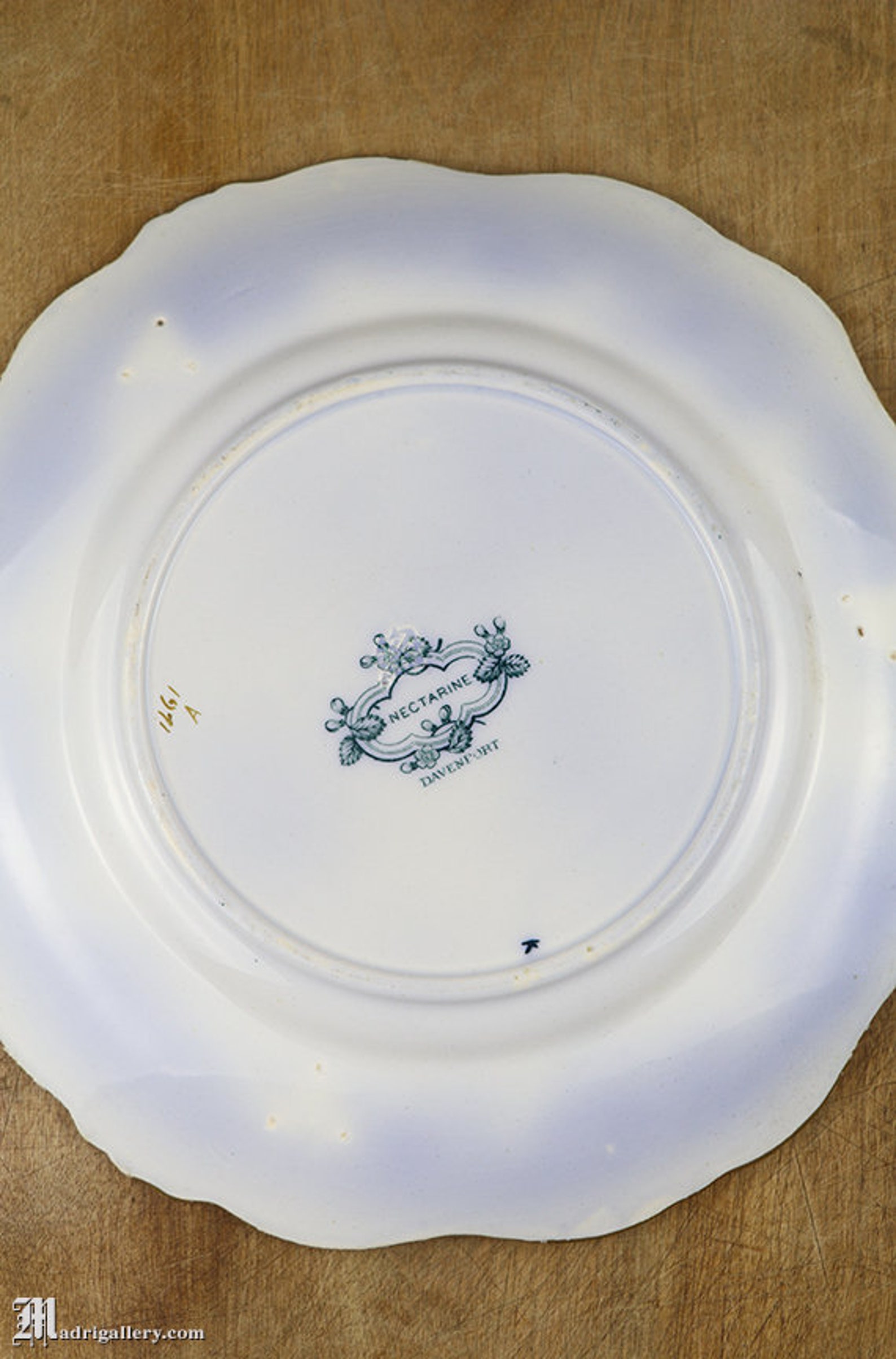 Antique Plate, Hand Colored C. 1830 Davenport Transferware, Floral ...