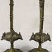 Antique Pair Candlesticks, Two Bronze Brass Candle Stick Holders, Tall ...