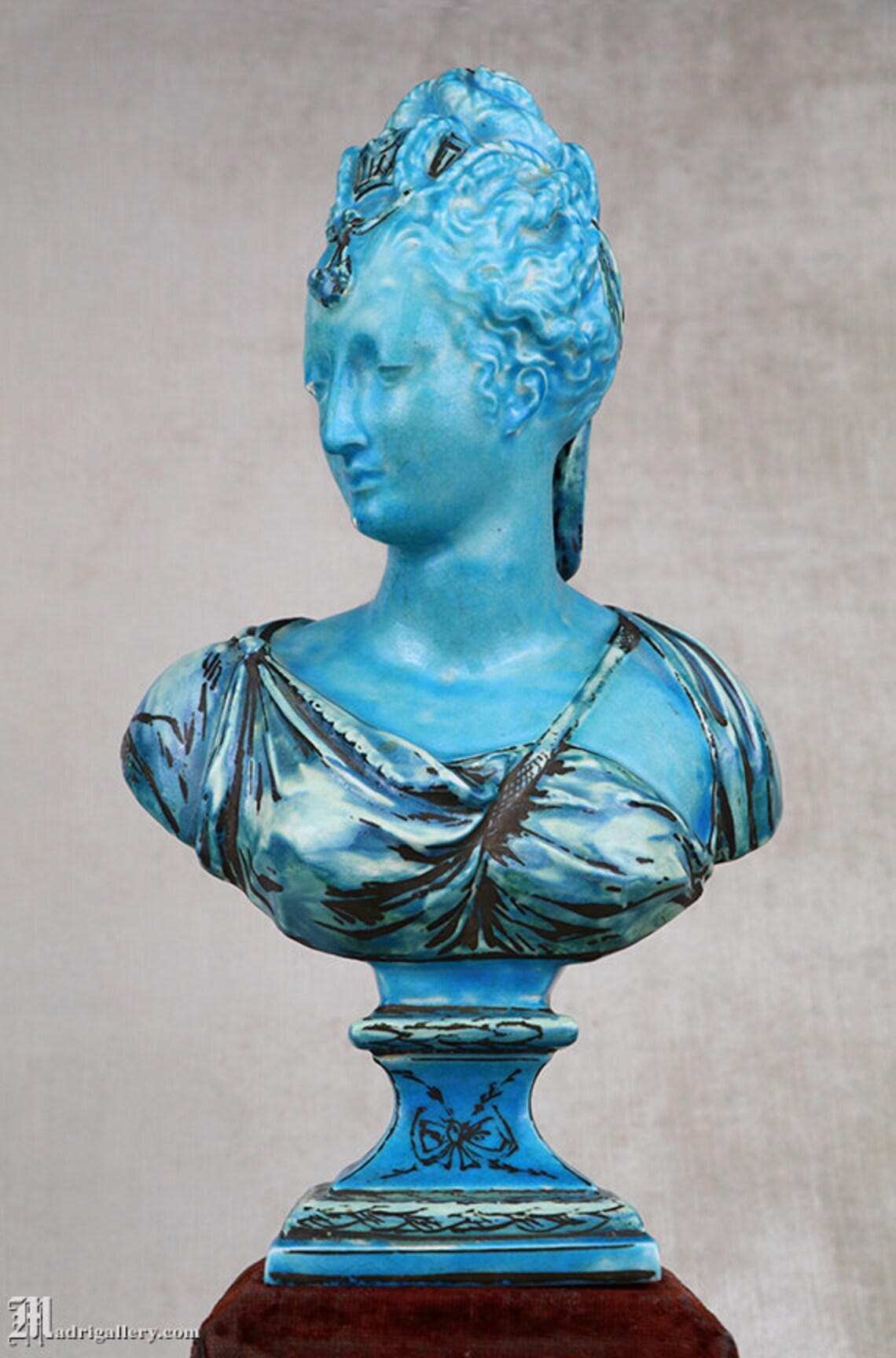 Antique Porcelain Bust of Young Woman, Greek God Goddess, Neoclassical ...