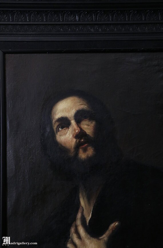 Large Oil on Canvas Portrait, John the Baptist, Man, Jesus Christ ...