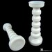 Art Deco / Machine Age / Modernist Fluted White Milk Glass Candlesticks ...