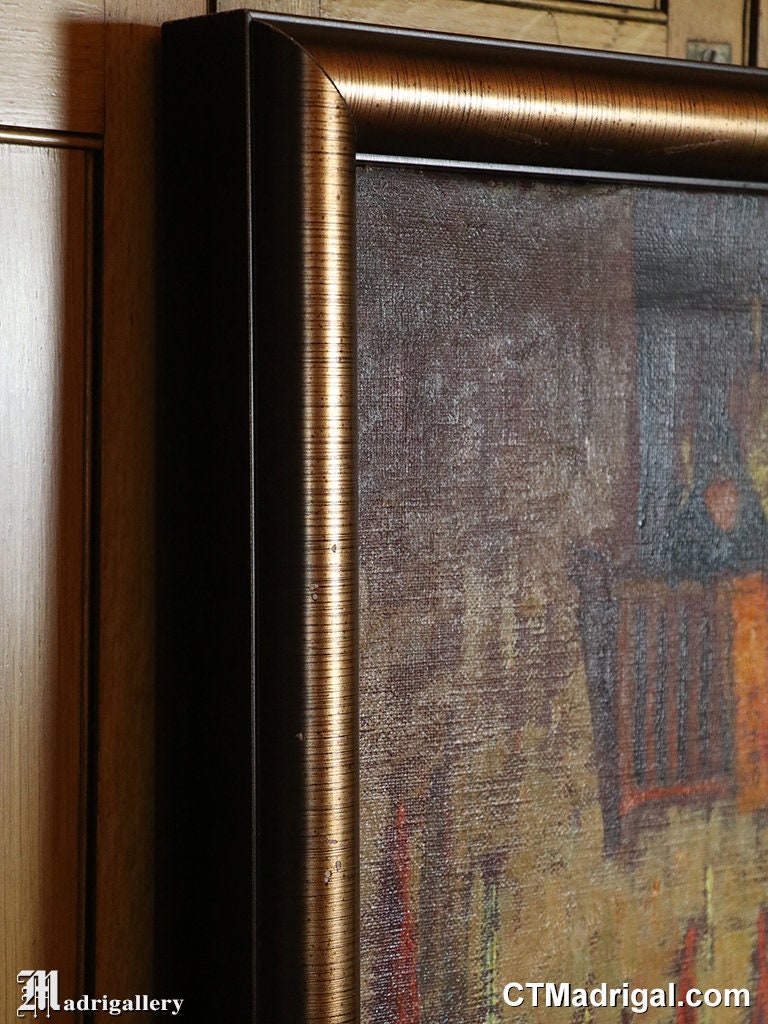 Antique Oil Painting, Christ on the Cross, Impressionist Religious ...