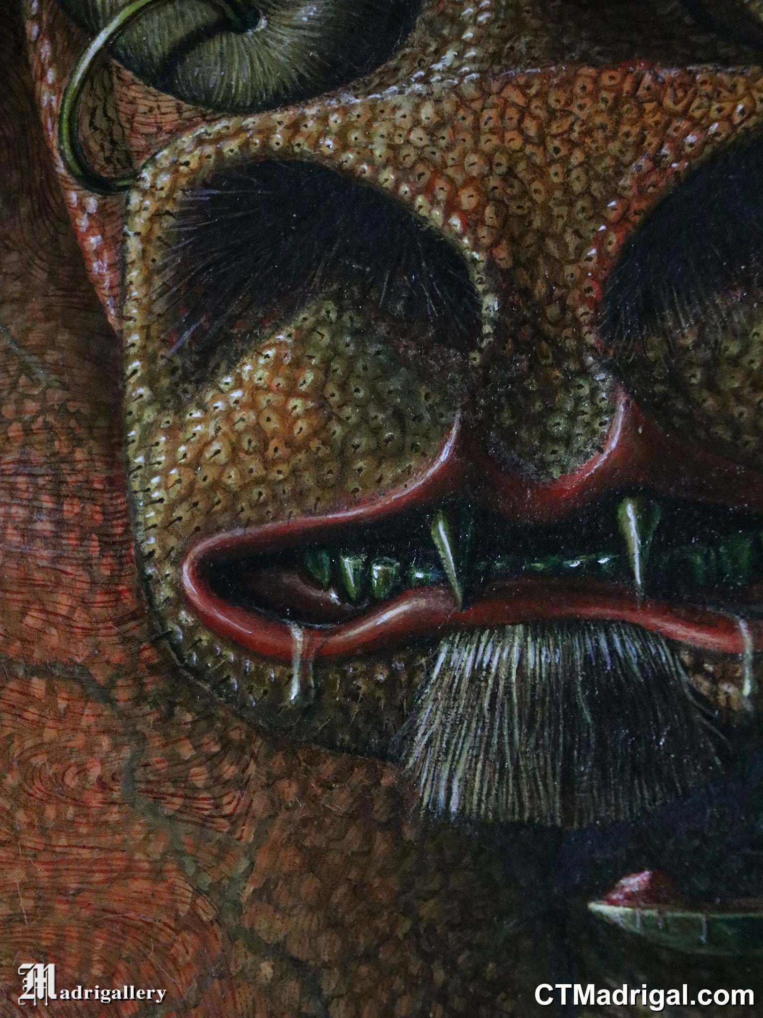 Huge Old Surreal Painting Oil Portrait Painting Surrealist Monster ...