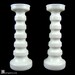 Art Deco / Machine Age / Modernist Fluted White Milk Glass Candlesticks ...