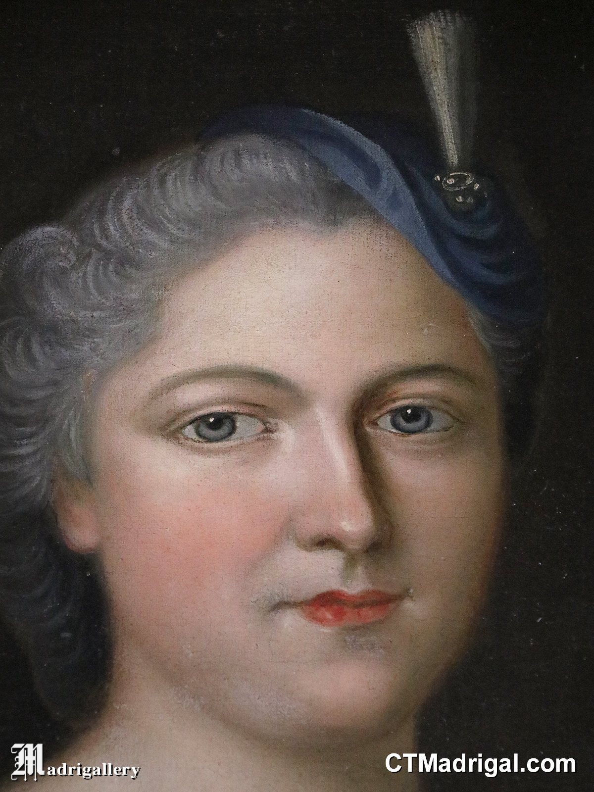 Large Antique Georgian Regency Oil Portrait Painting on Board Beautiful ...