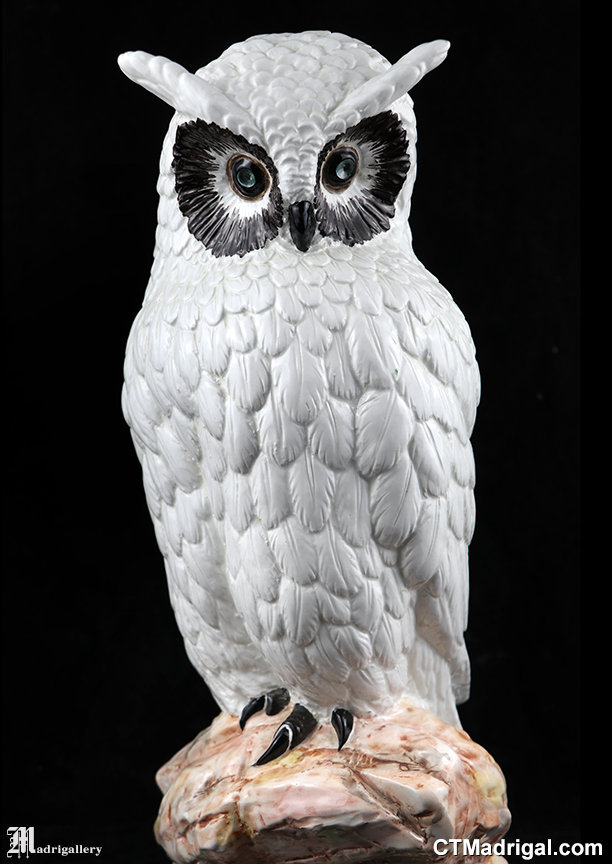 Huge Porcelain Owl, Old Glazed Bird Figurine, Large Big Size, Ceramic ...
