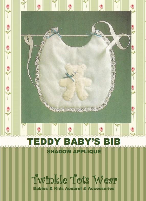 Quilting / Shadow Applique - Baby's Teddy Bear Bib (downloadable PDF ...