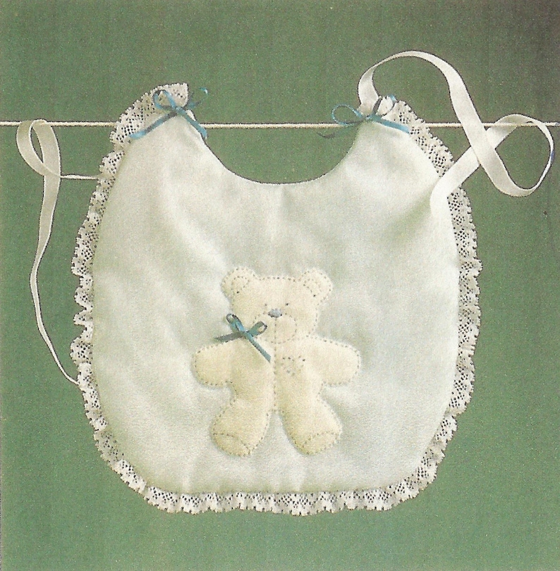 Quilting / Shadow Applique - Baby's Teddy Bear Bib (downloadable PDF ...