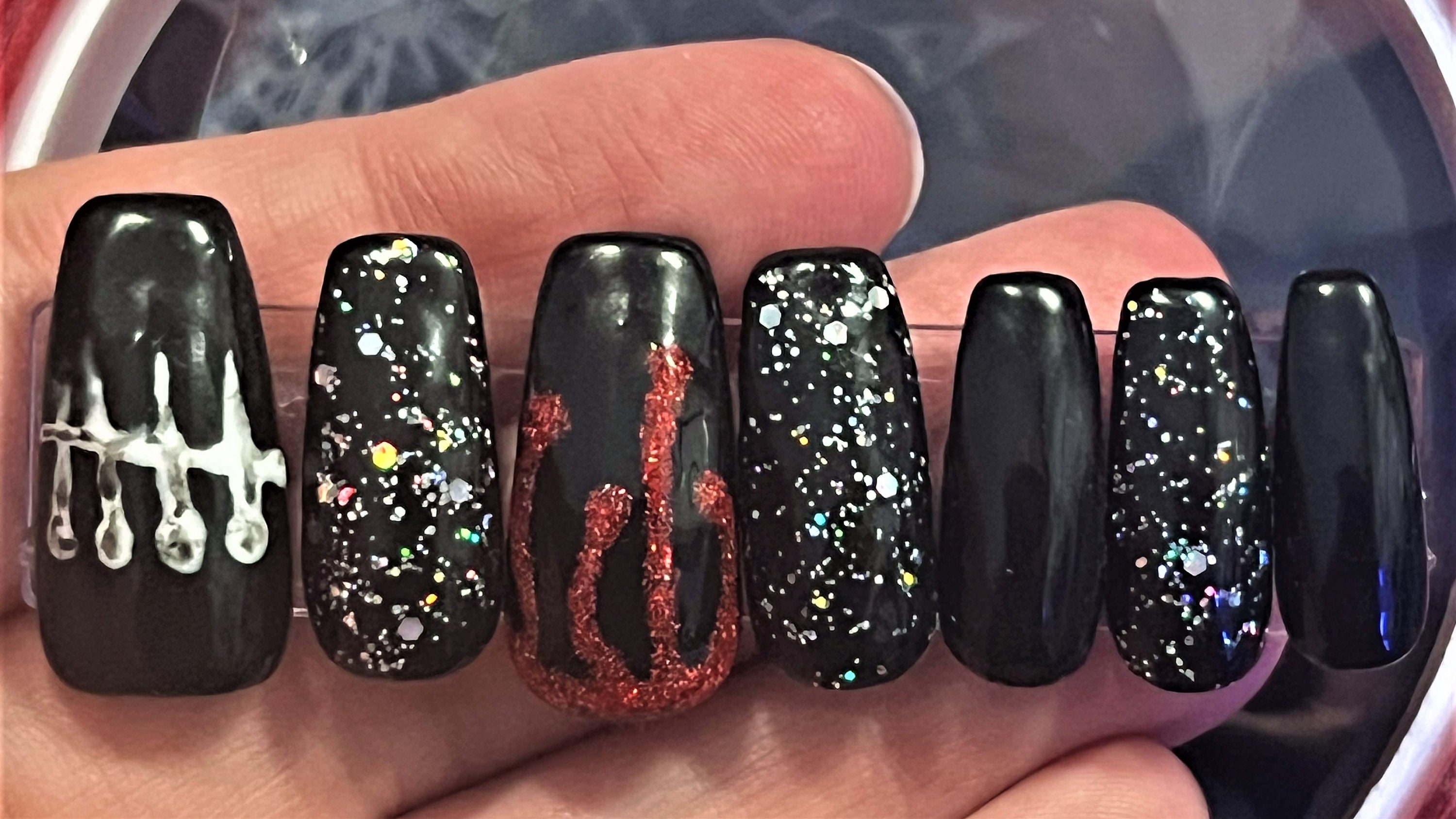 Dead by Daylight Themed Custom Gel Nail Set14 Pieces Glue/press on ...