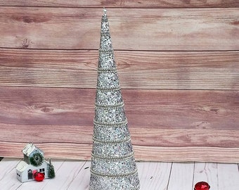 Silver Tabletop Christmas Tree - Etsy