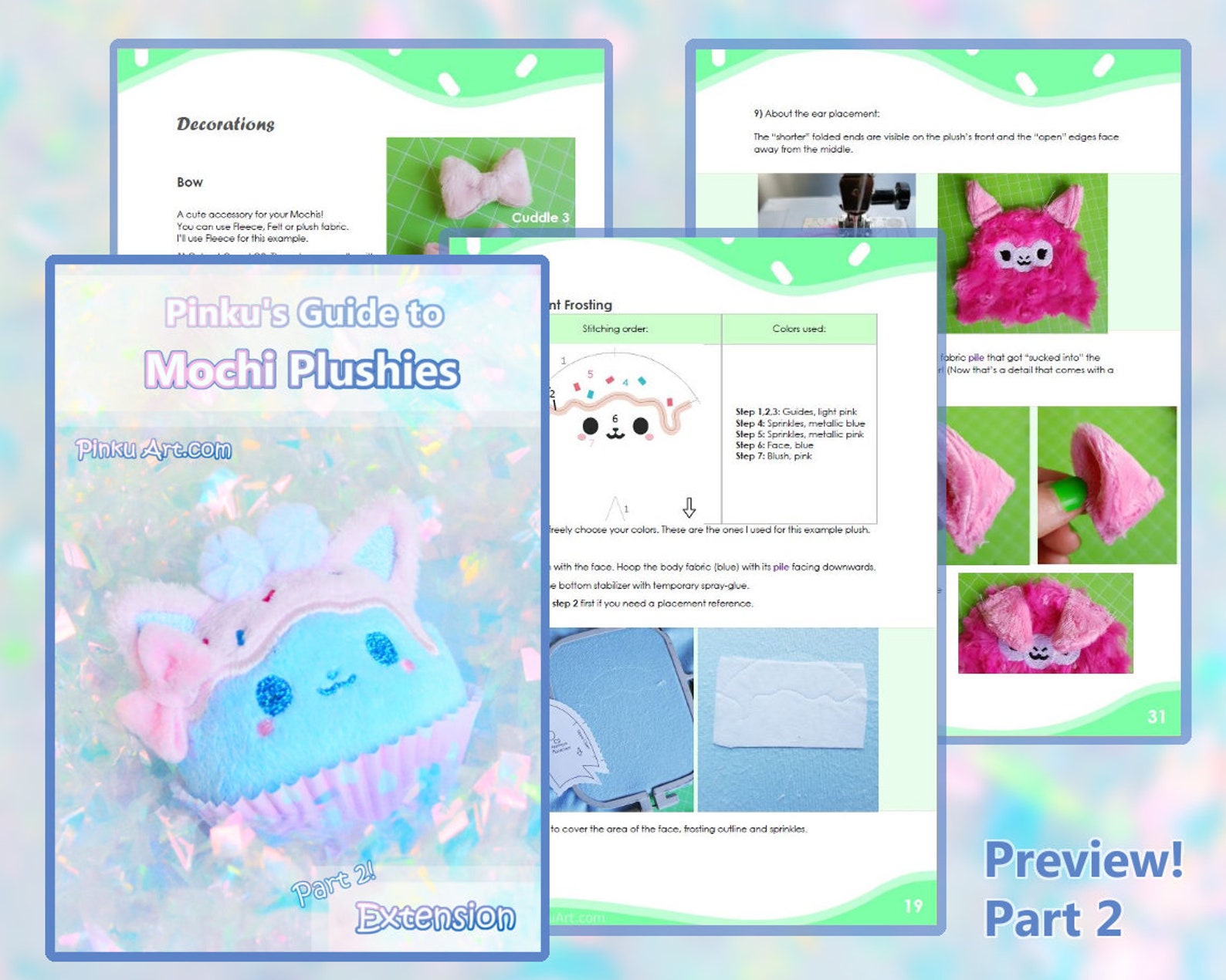 Mochi Plush Sewing Pattern Tutorial Book .PDF Embroidery | Etsy