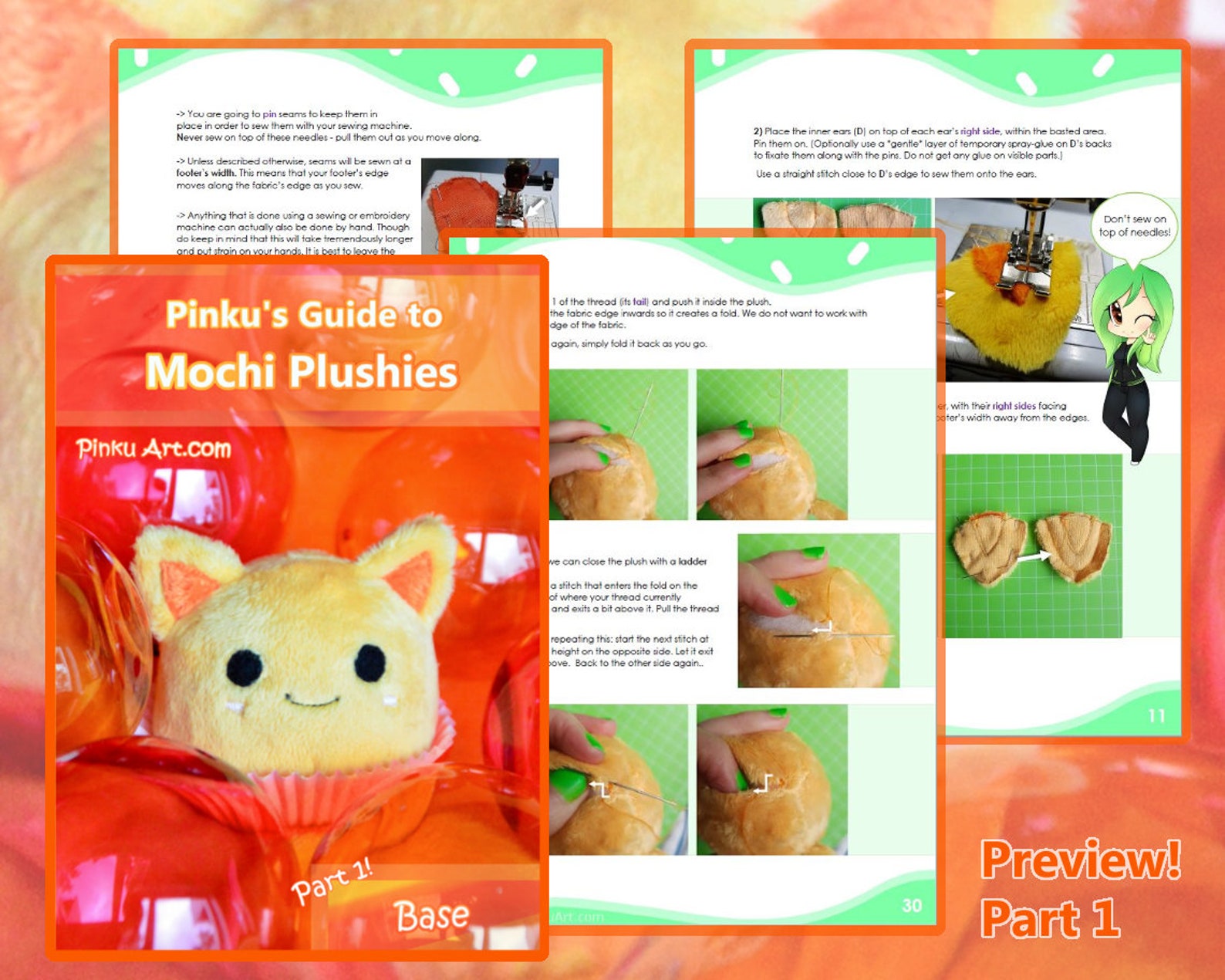 Part 1 I Mochi Plush Sewing Pattern Tutorial Book .PDF I - Etsy