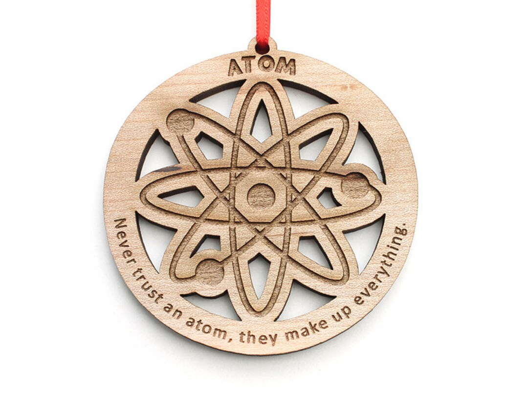 Atom Ornament - Science Humor Gift for Chemistry and Physics Students ...