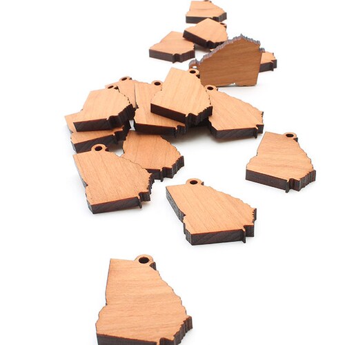 Ohio OH Mini Wood Charms State Cutout Jewelry and Craft - Etsy
