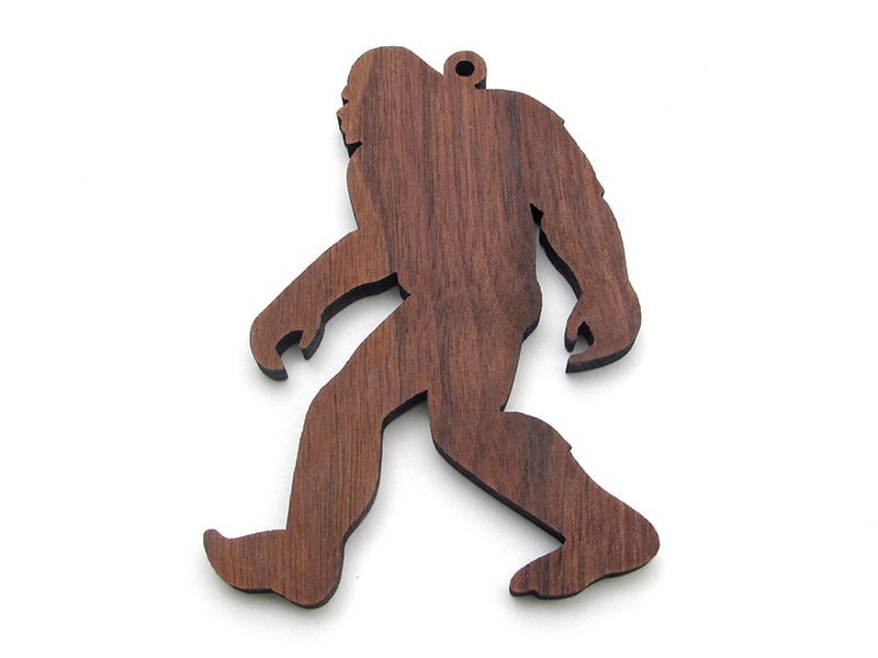 Sasquatch Ornament - Legendary Wood Christmas Ornament - Black Walnut ...