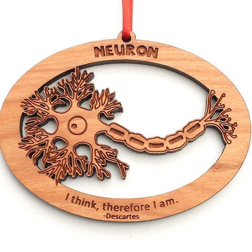 Neuron Ornament Microbiology Blown-up Neuron Wood Ornament | Etsy