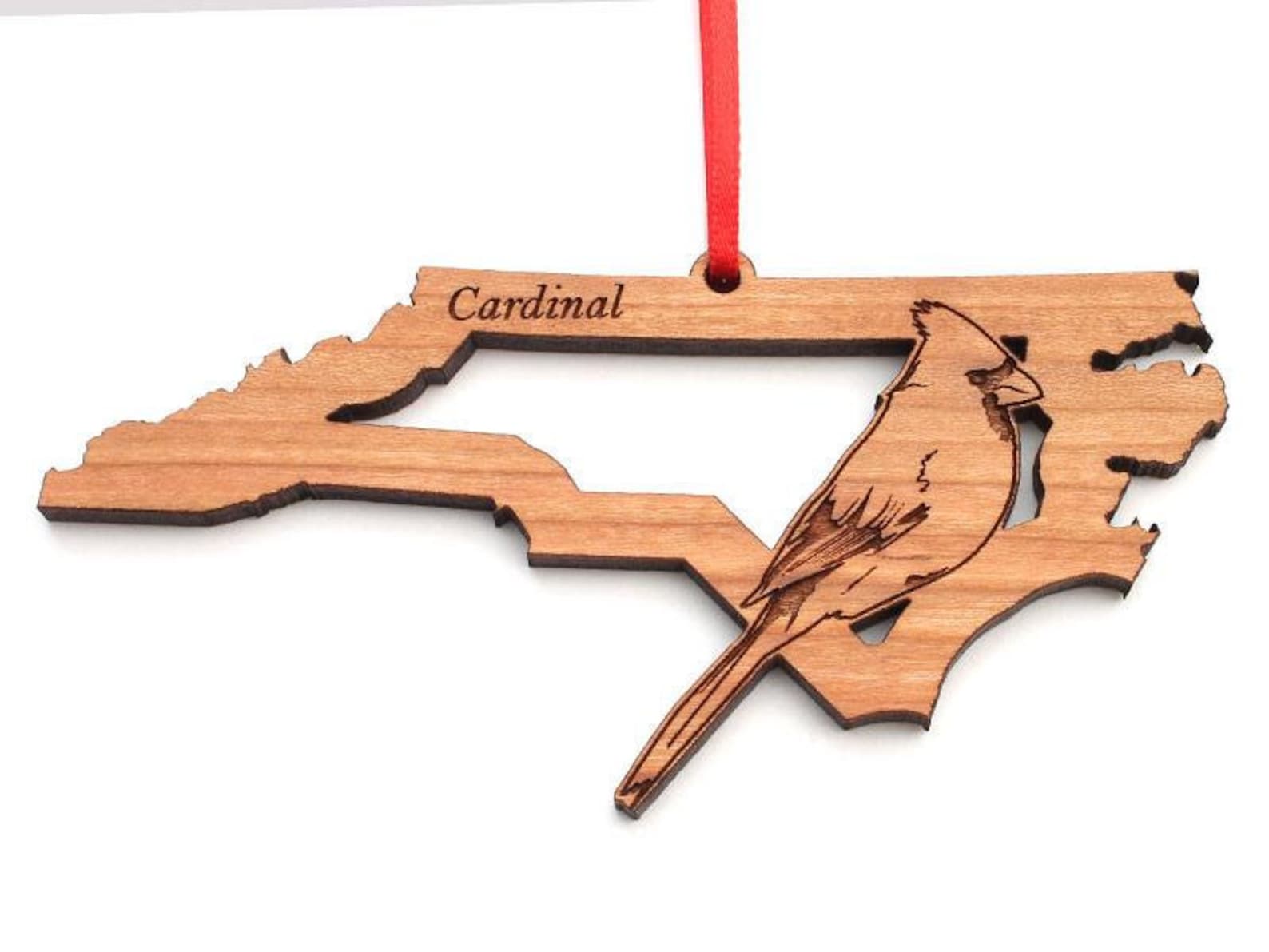 North Carolina State Bird Ornament State Outline of North | Etsy