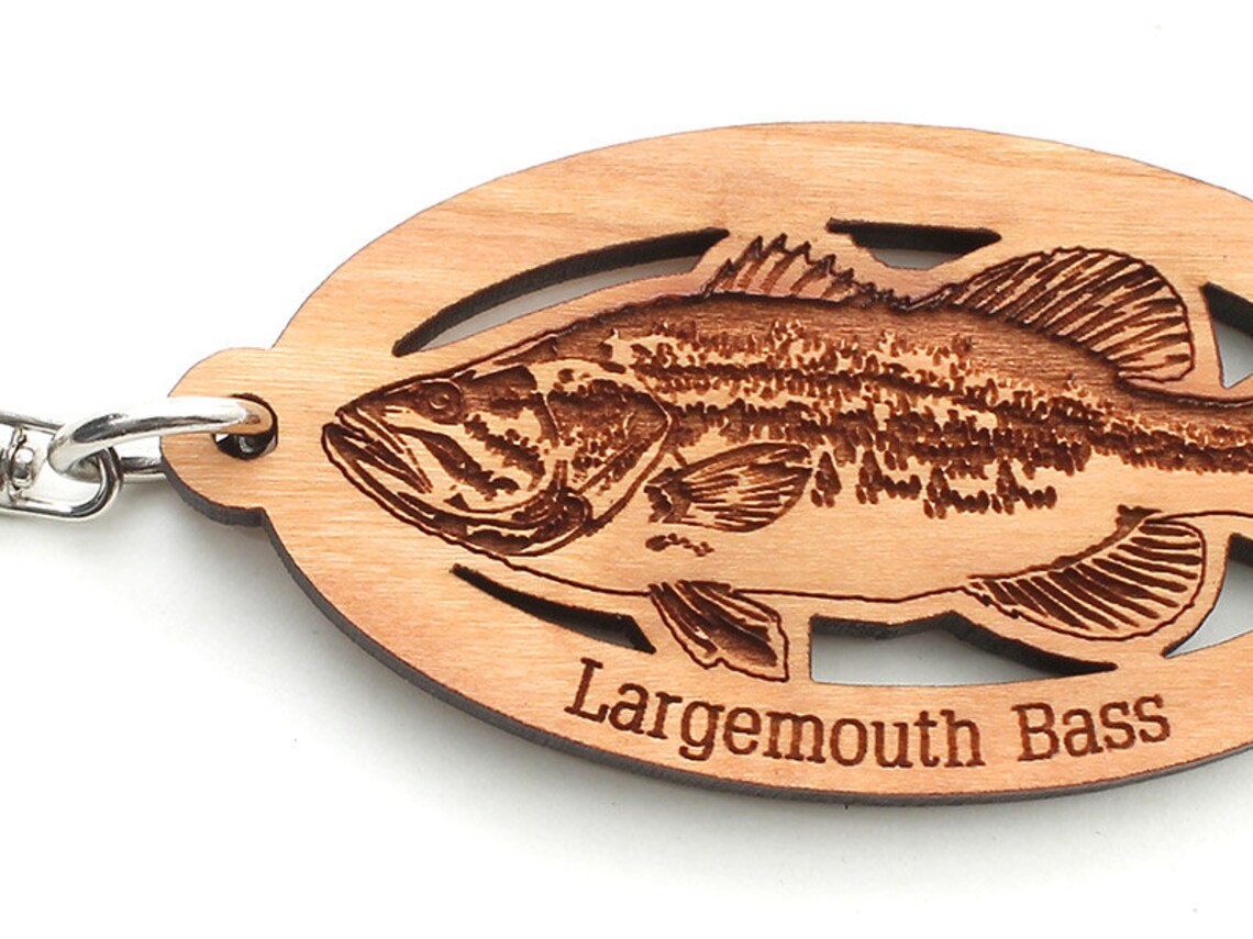 Largemouth Bass Key Chain Wood Fisherman Gift for Bass | Etsy