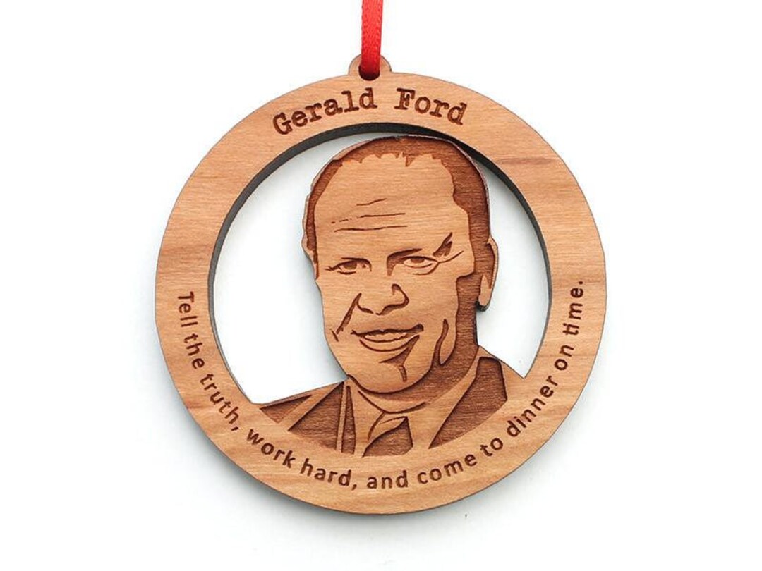Gerald Ford - Gerald Ford Famous Faces Presidential Wood Ornament - Etsy