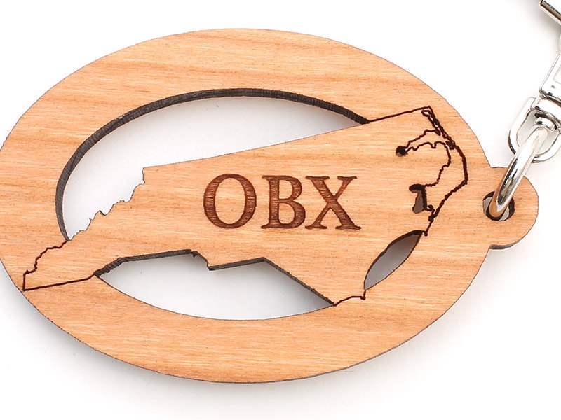 OBX Outer Banks North Carolina Key Chain Clip by Nestled Pines | Etsy