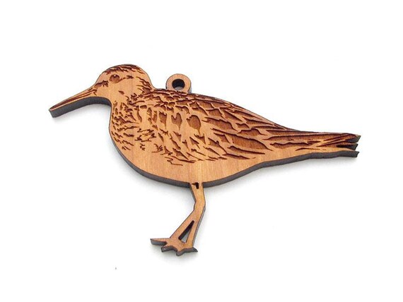 Sandpiper Ornament Engraved Wooden Sandpiper Christmas | Etsy