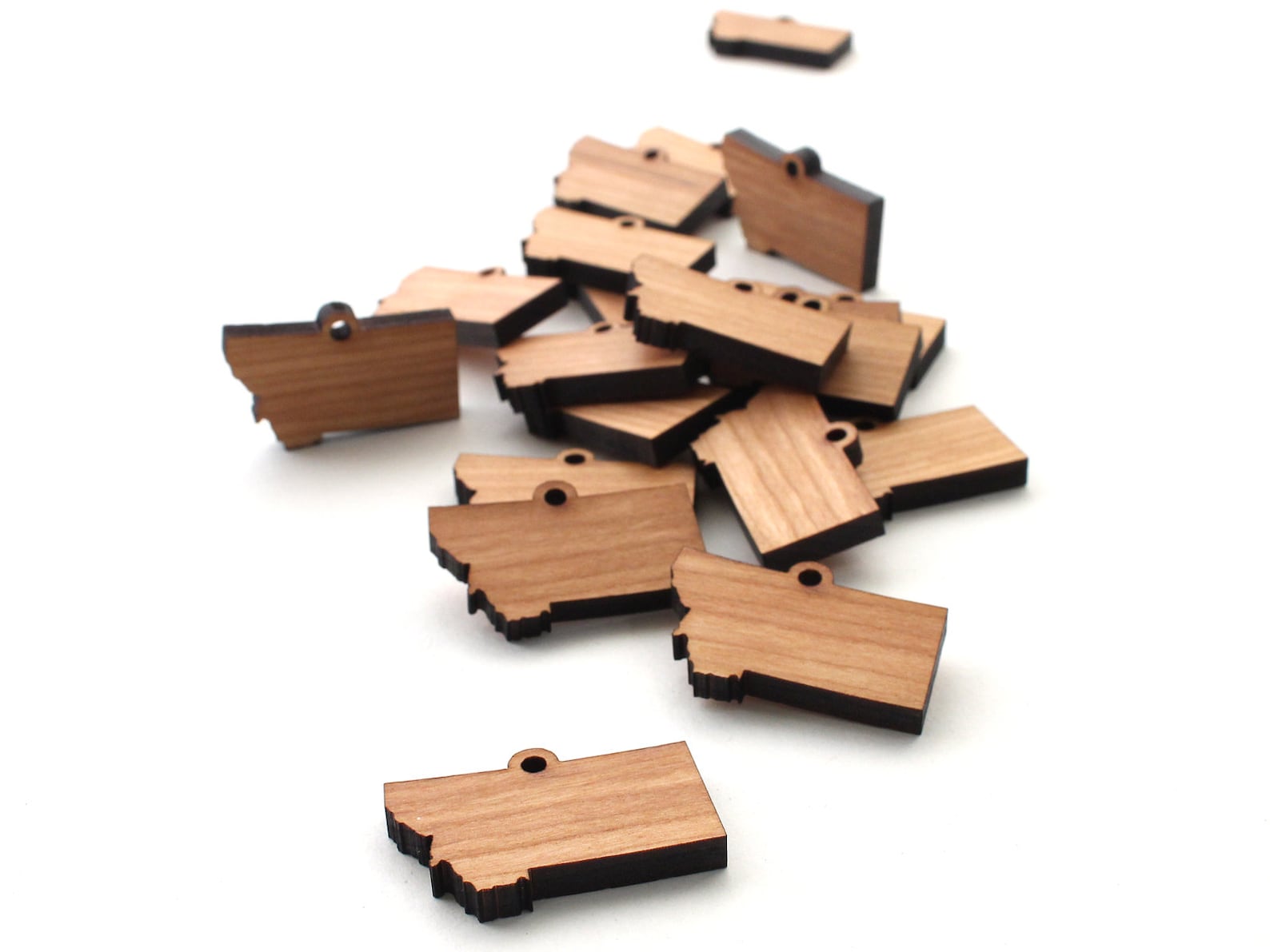 Montana MT Mini Wood Charms - State Cutout Jewelry and Craft Accessory ...