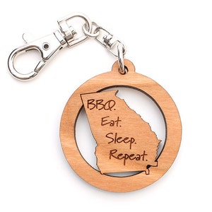 State of Georgia Key Chain - Custom Engraving Available - Etsy