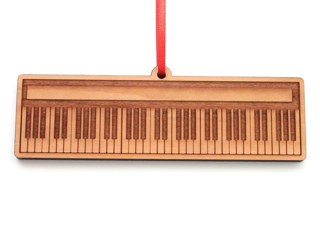 Keyboard Christmas Ornament - Keyboard Black Cherry Wood Christmas ...