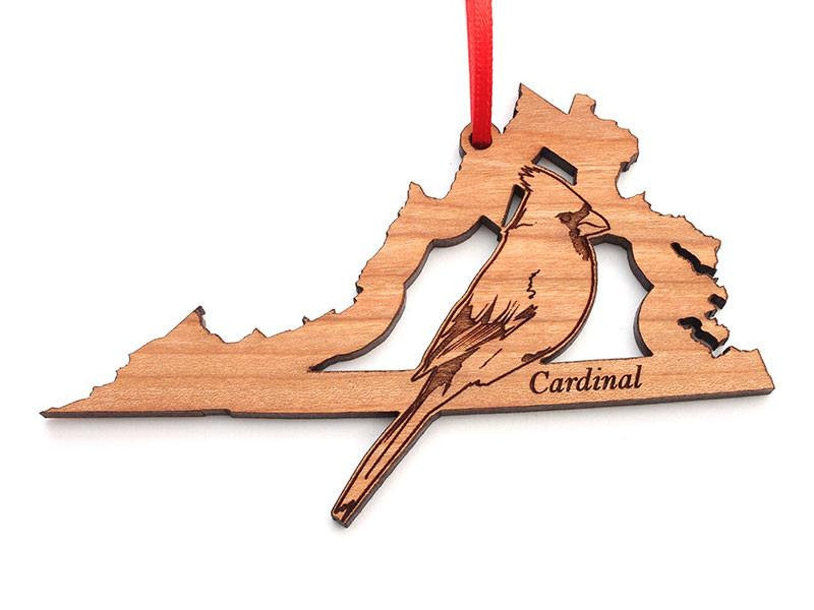 Virginia State Bird Ornament State Outline of Virginia With - Etsy