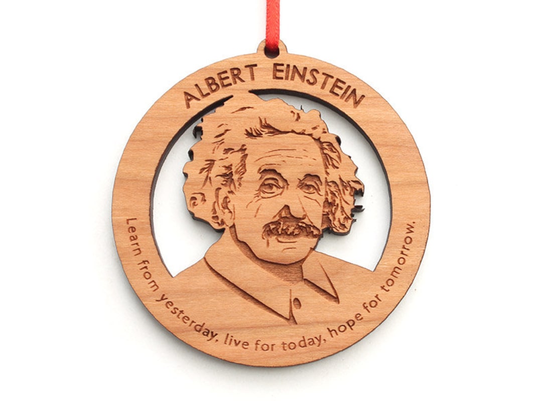 Albert Einstein Christmas Ornament - Science Gift Christmas Ornament - Etsy