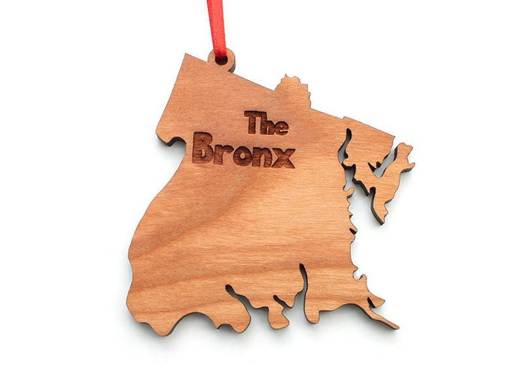 Bronx NYC Borough Shape Ornament - the Bronx Engraved NYC Borough ...