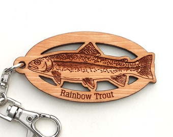 Rainbow Trout Keychain | Etsy