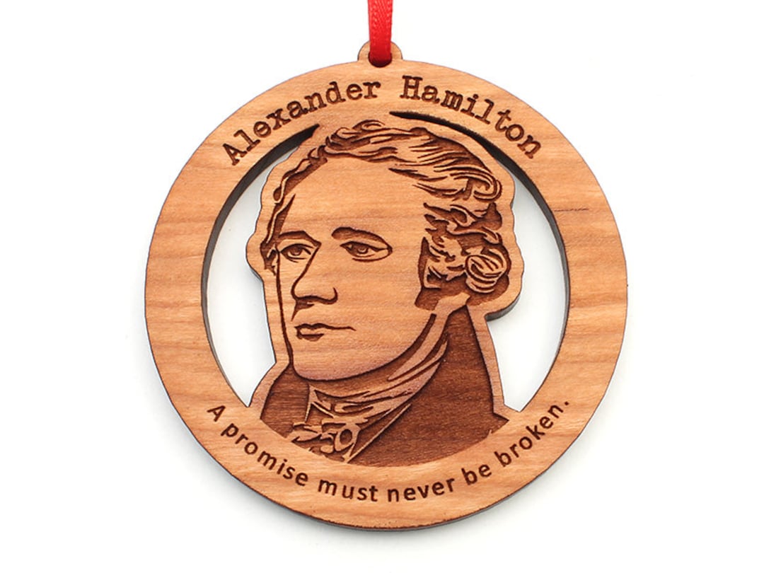 Alexander Hamilton Christmas Ornament - Wood Hamilton Ornament by ...