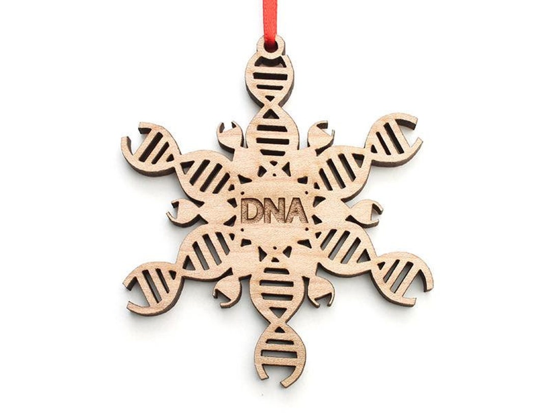DNA Snowflake Ornament - Cleverly Aligned DNA Strands Into Wood ...