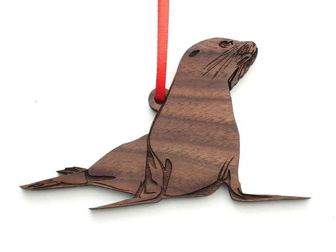 Sea Lion - More Like Sea Puppy Cute Sea Lion Wood Ornament - Etsy