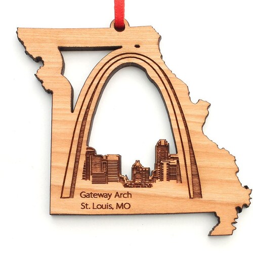 Saint Louis Missouri State Shape Ornament Engraved Gateway | Etsy