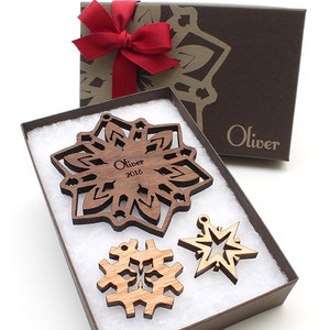Black Walnut Personalized Christmas Ornament - Custom Christmas ...