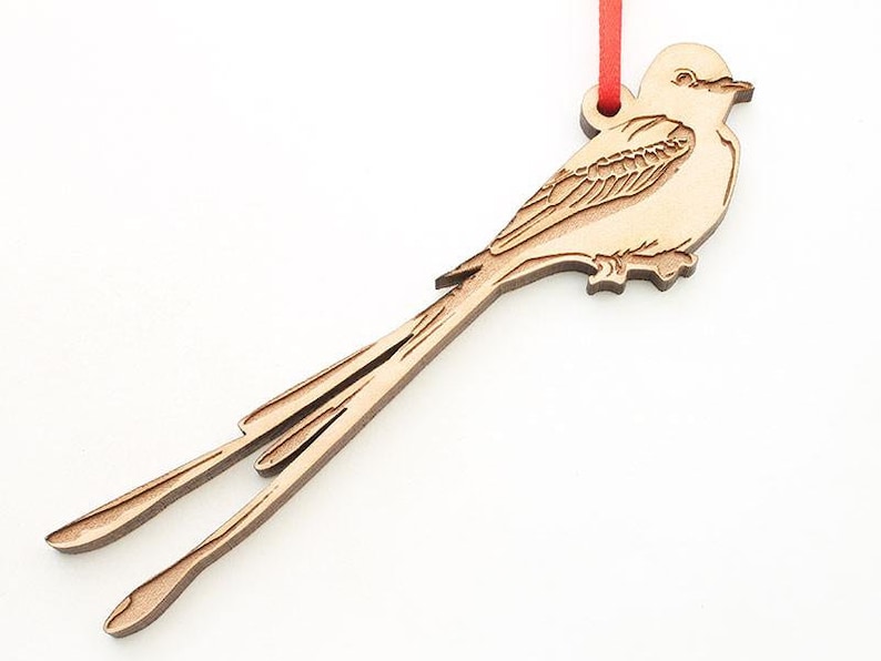 Scissor-tailed Flycatcher Ornament Engraved Wooden - Etsy