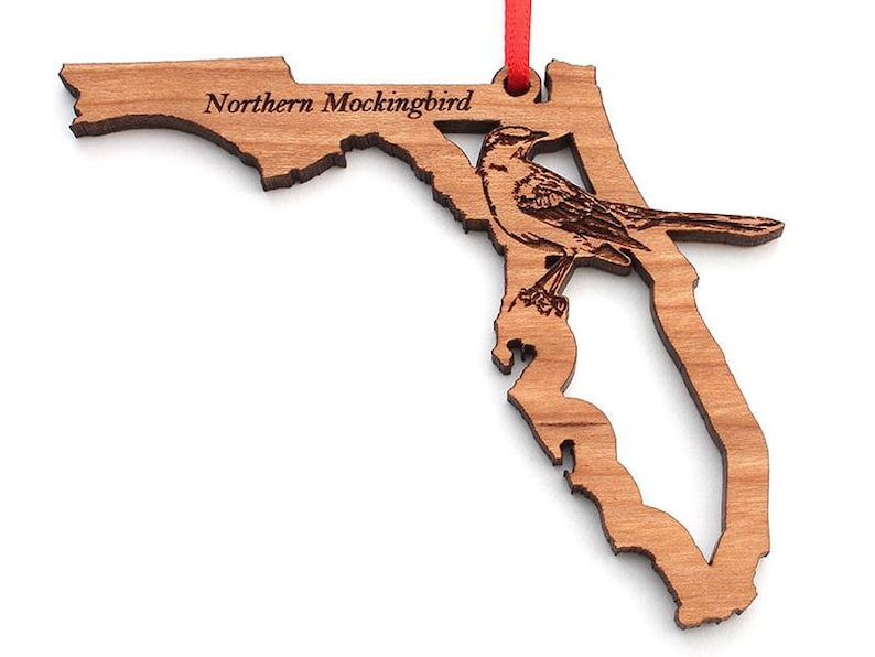 Florida State Bird Northern Mockingbird Ornament the - Etsy
