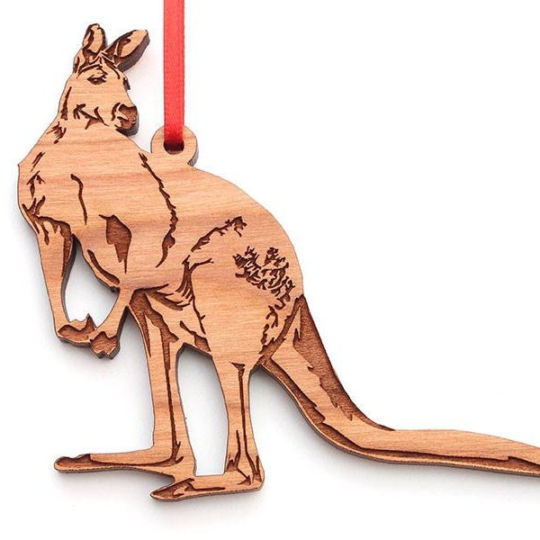 Kangaroo Wood Ornament - Etsy