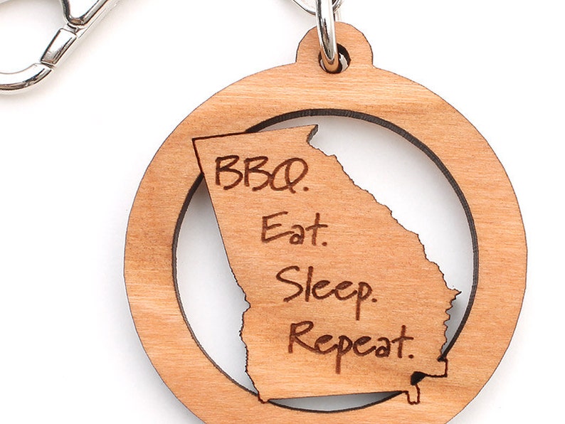 State of Georgia Key Chain Custom Engraving Available - Etsy