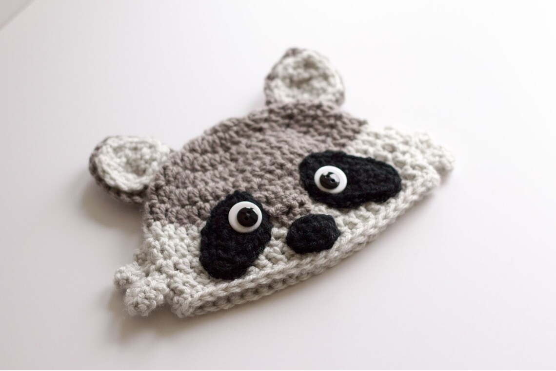 READY TO SHIP Crochet Raccoon Hat Baby Sizes to Toddler | Etsy