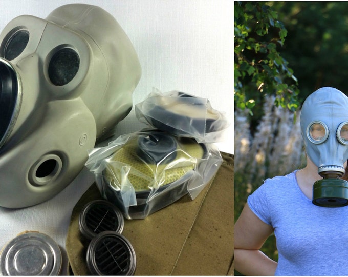Pbf White Soviet Gas Masks Set. PBF unused Gas Mask. Scary Mask. Also ...