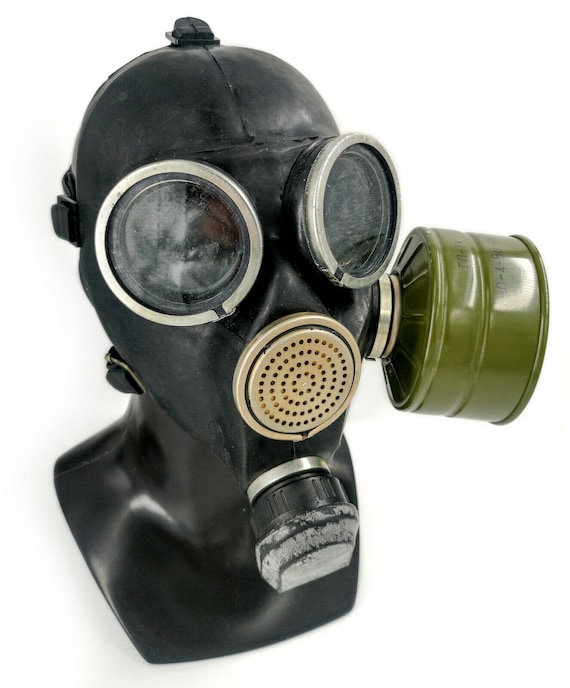 Soviet Russian Gas Mask GP-7. Black Rubber. Without Filter - Etsy