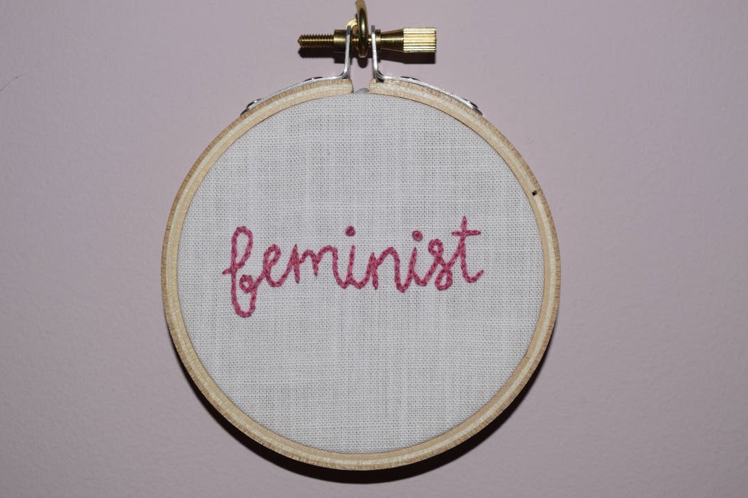 Feminist - Embroidery Hoop Protest Art - Etsy