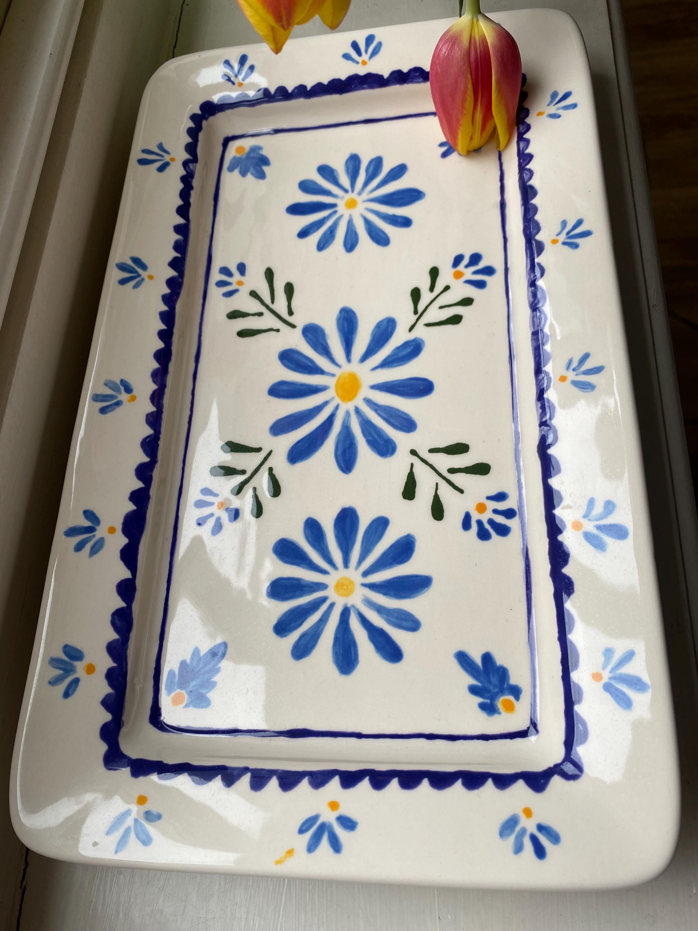 Hand Painted Serving Platter or Decorative Tray - Etsy